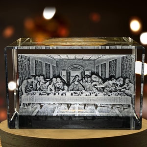 The Last Supper 3D Engraved Crystal Decor - Unique Recognition Gift ...