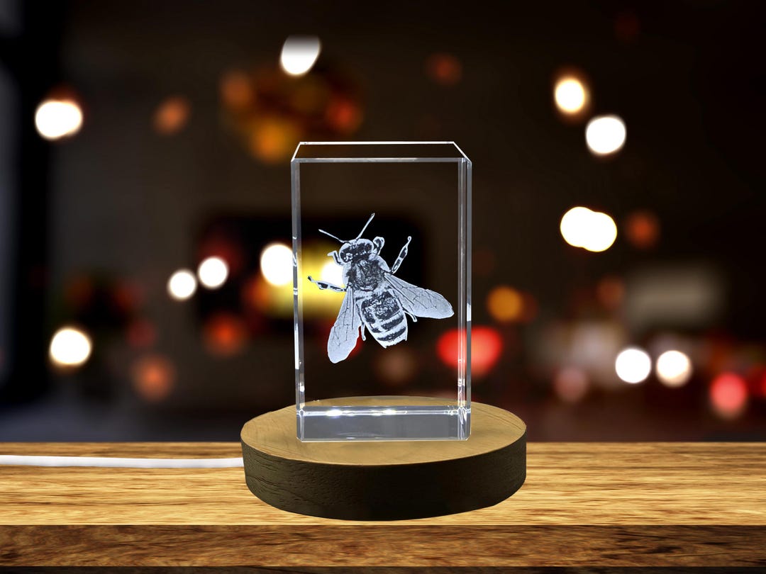 3D Engraved Crystal Africanized Bee | Beekeeper Award, Trophy ...