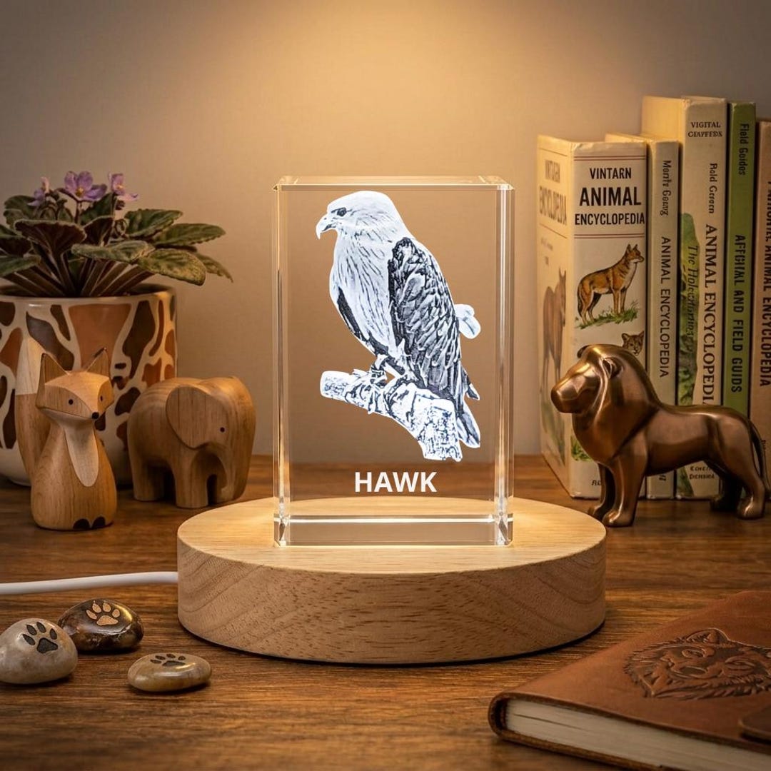 Majestic Hawk Crystal Trophy Award Recognition | Exquisite Aerial ...