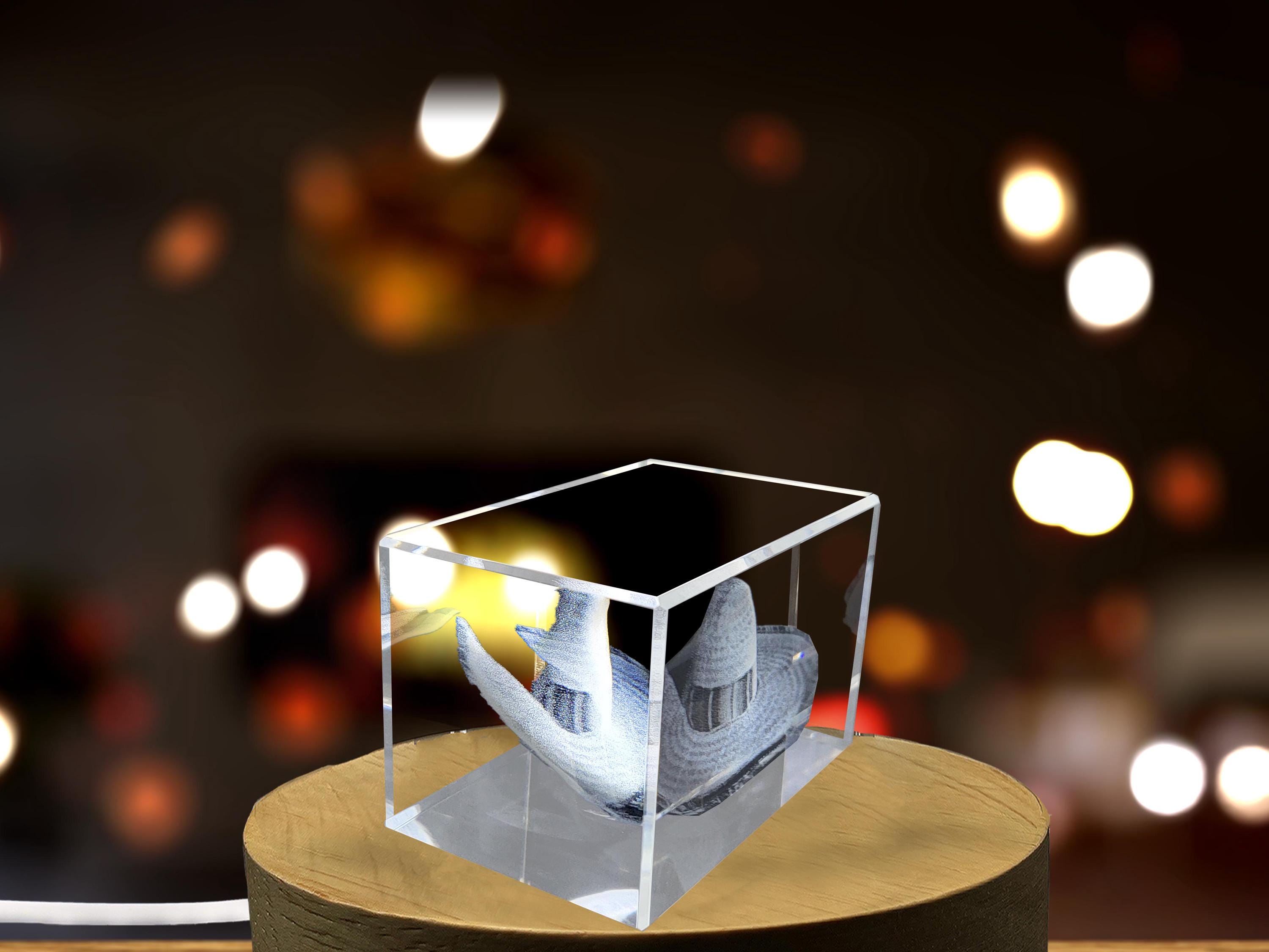 Sombrero Hat 3D Engraved Crystal | Fiesta Style Collectible Trophy Gift ...