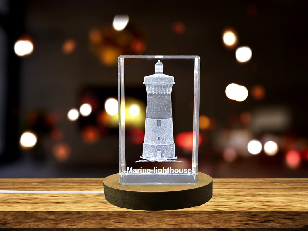 A Beacon of Hope | Marine Lighthouse 3d Engraved Crystal - Etsy