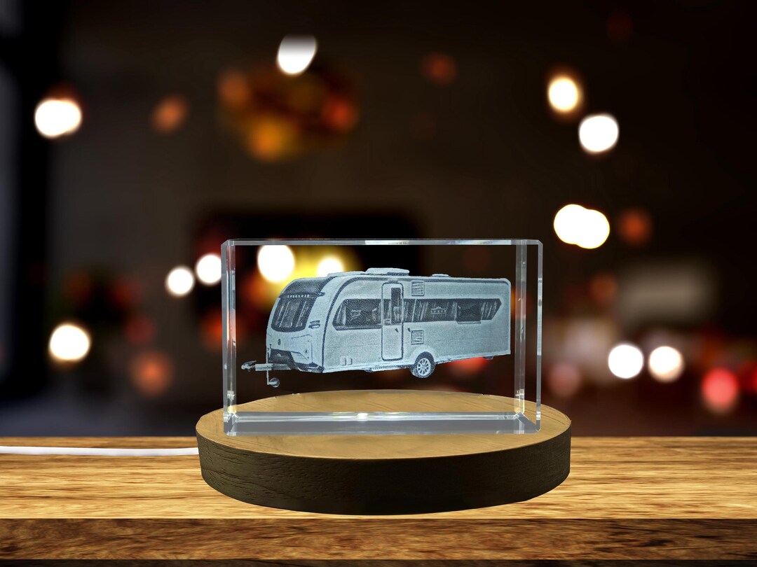 3D Engraved Crystal Caravan Model - Unique Traveler's Keepsake - Etsy