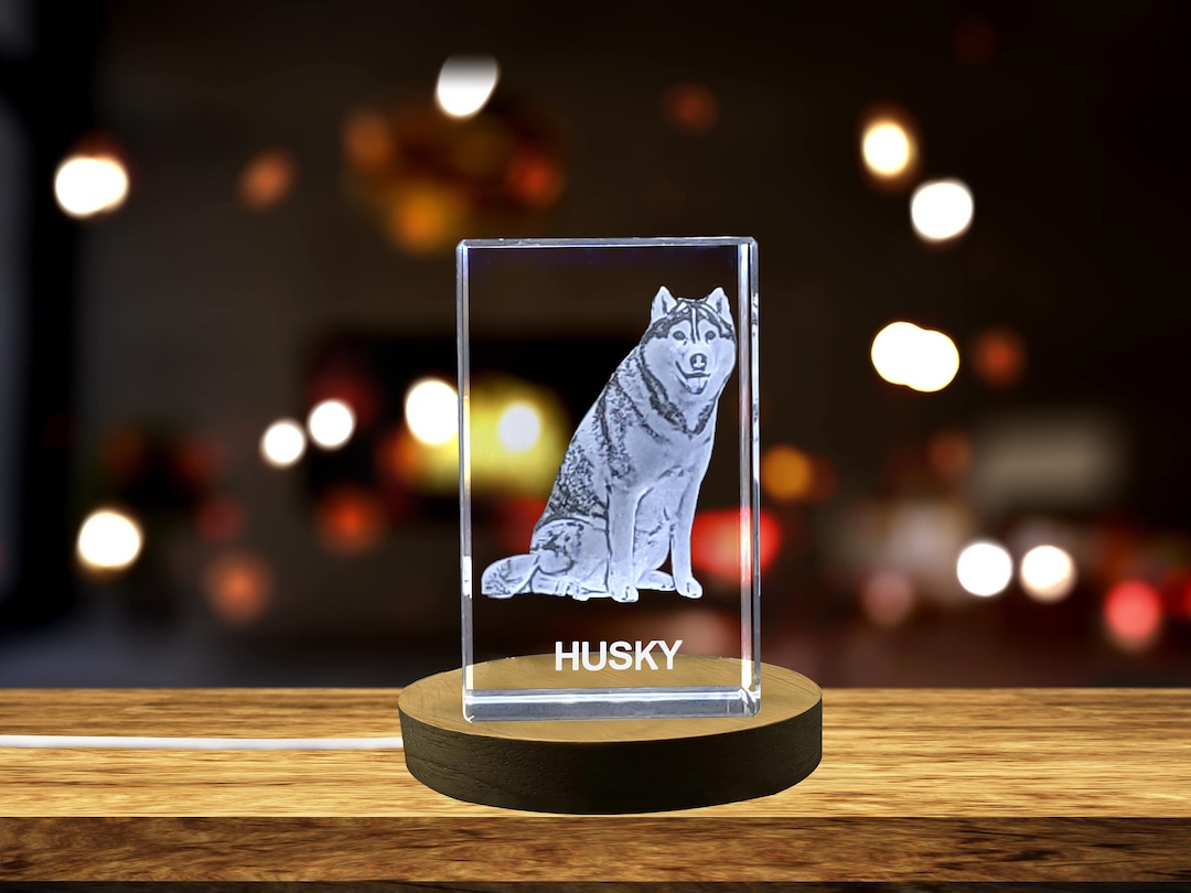 Playful Husky Crystal Carvings | Exquisite Gems Etched With Loyal Sled ...