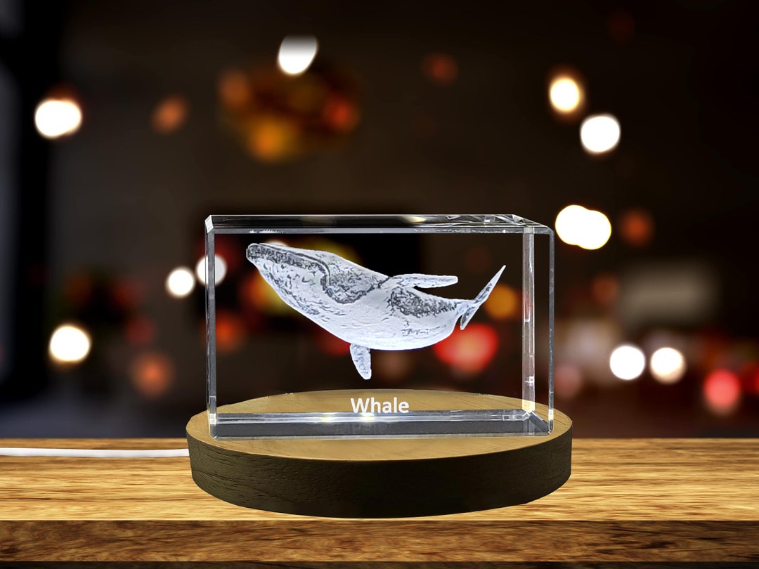 Ocean Symphony | Whale Design | 3D Engraved Crystal Keepsake - Etsy