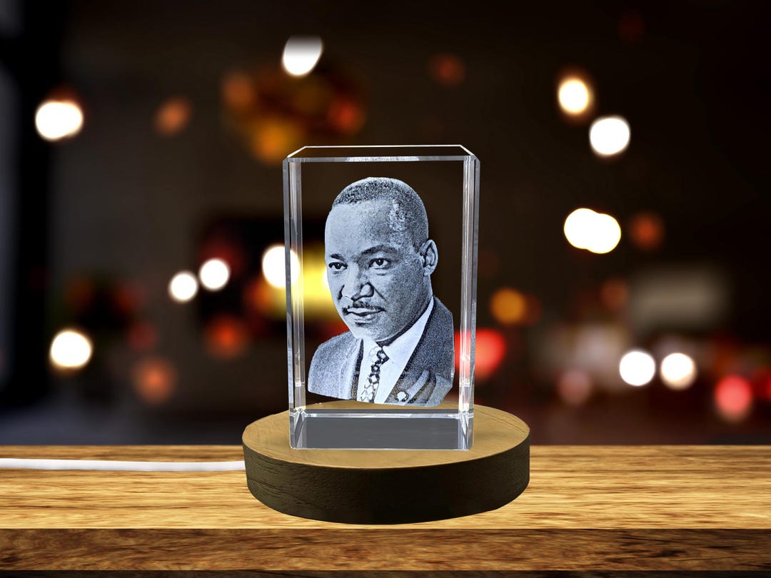 Martin Luther King Jr. 3D Engraved Crystal - Celebrate the Legacy of ...