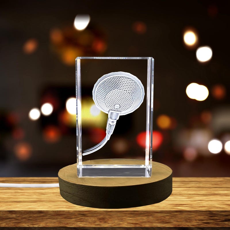 Engraved Microphone Sculpture - Etsy