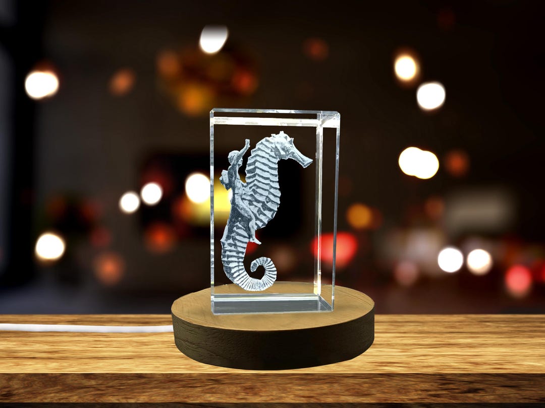 3D Engraved Crystal Caballito Statue With LED Base - Lima, Peru ...