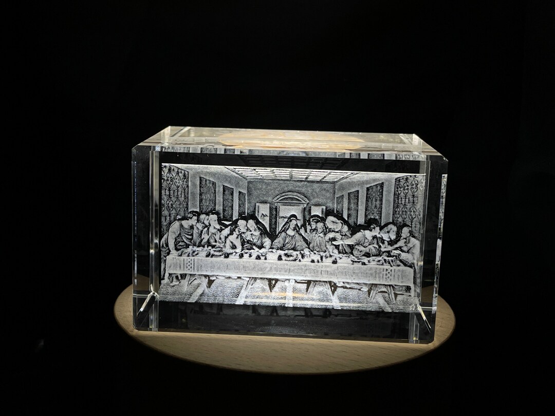 The Last Supper 3D Engraved Crystal Decor - Etsy