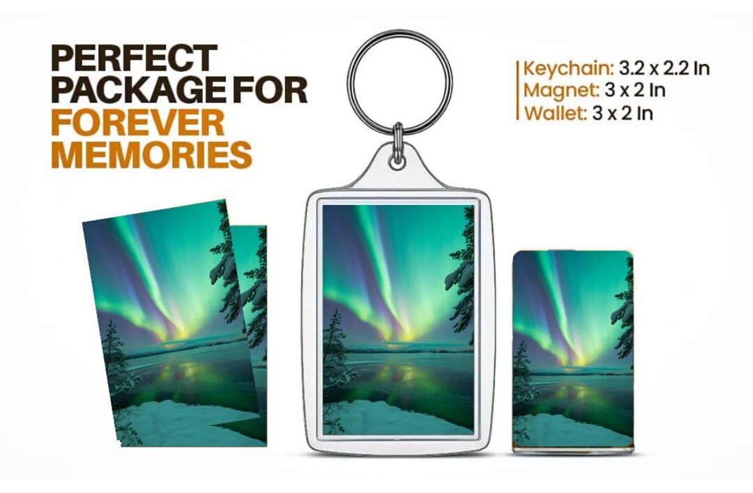 Northern Lights Over Frozen Lakes Gift Set – Finland Aurora Borealis ...