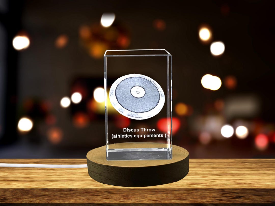 Discus Thrower 3D Engraved Crystal Award - Elegant Desktop Trophy for ...