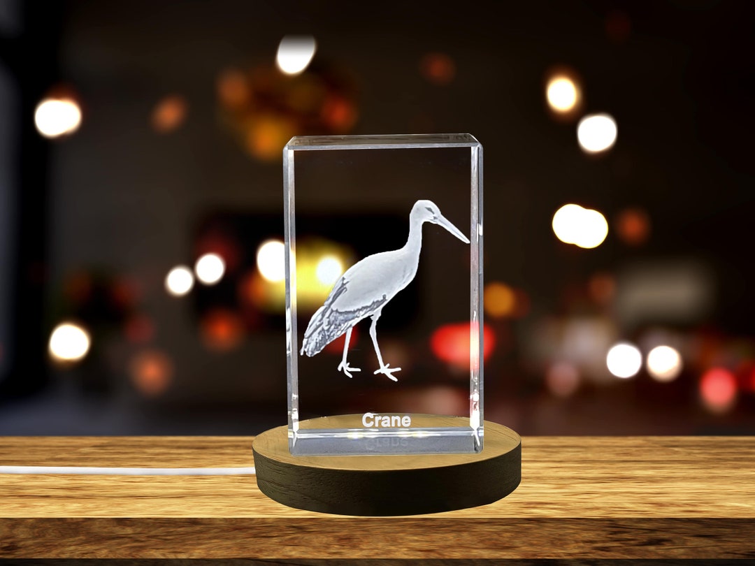 Handcrafted Japanese Crane Sculpture in Crystal | Unique Glass ...