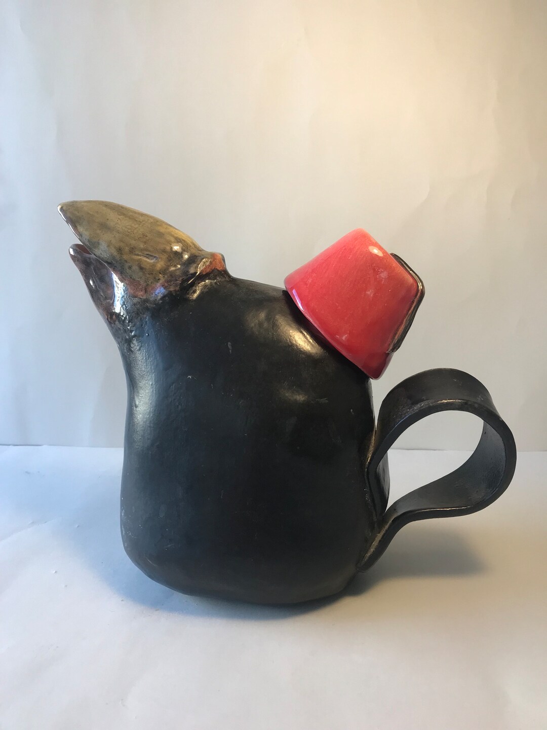 Ceramic Teapot Turkish Crow With Fezzy - Etsy