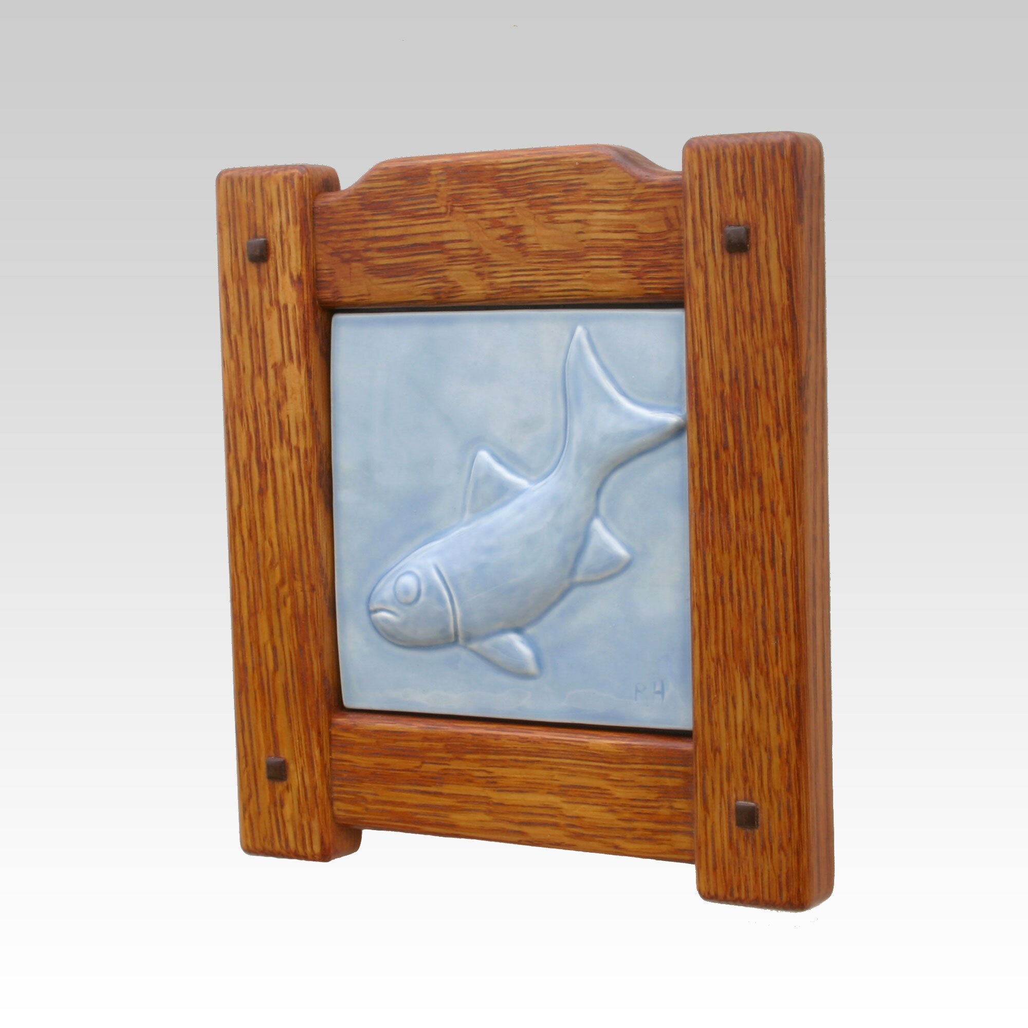 Fish Tile, Bas Relief Tile, Ceramic Wall Art, Handmade Tile, Cubicle ...