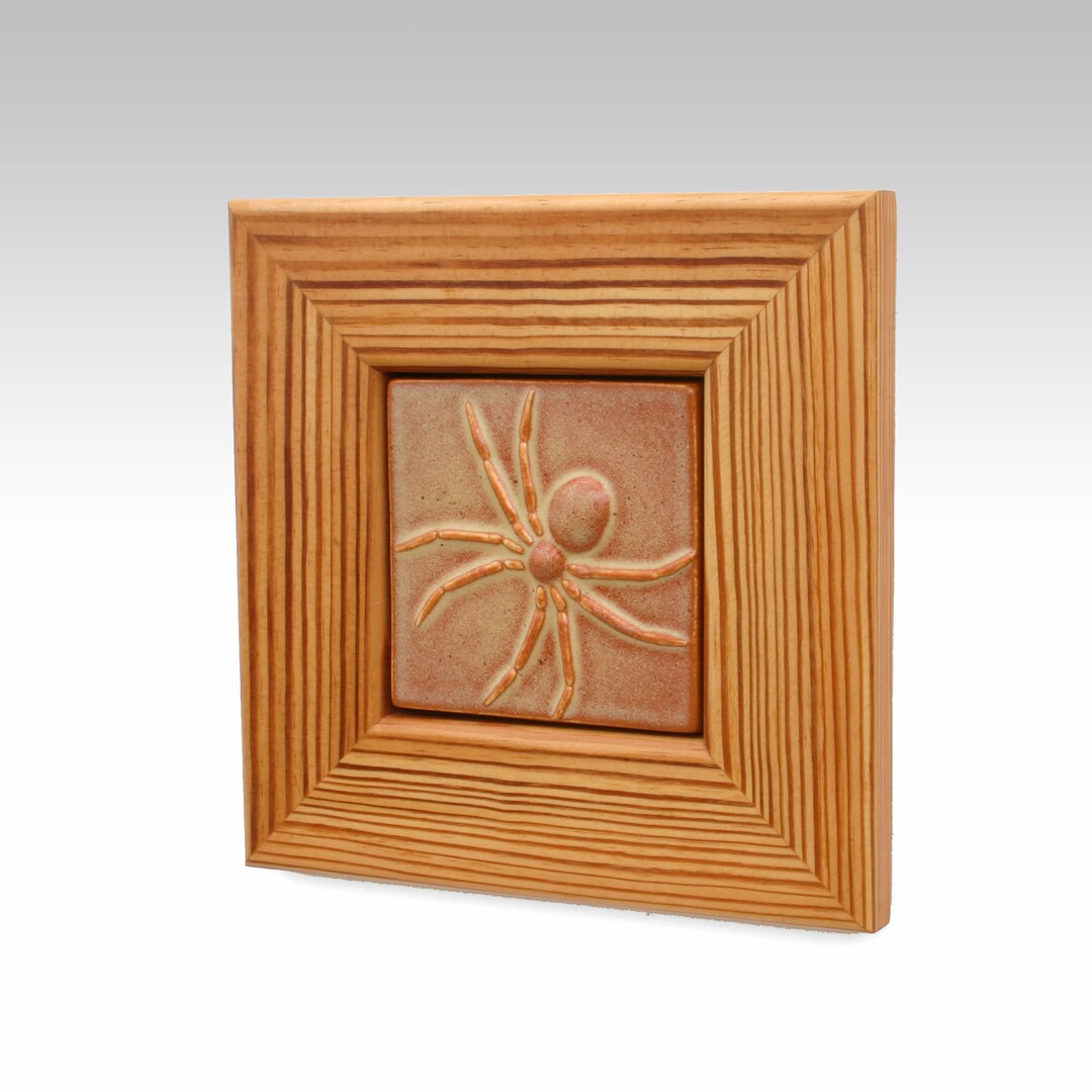 Ceramic Art Tile Framed Spider Tile Relief Art Tile Ceramic - Etsy