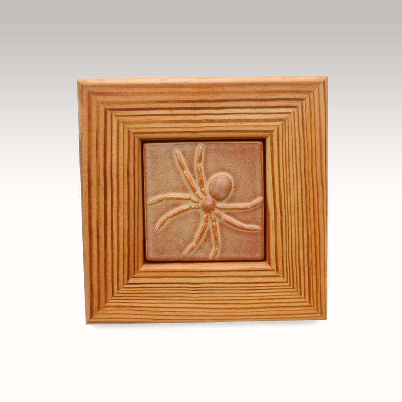 Ceramic Art Tile Framed Spider Tile Relief Art Tile Ceramic - Etsy