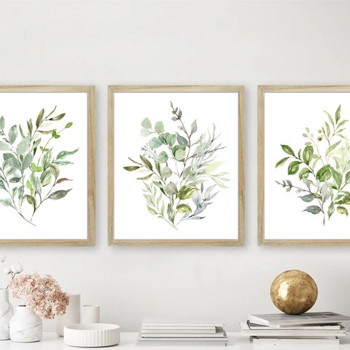 Greenery Prints Art Set of 2 Botanical Printable Wall Art - Etsy