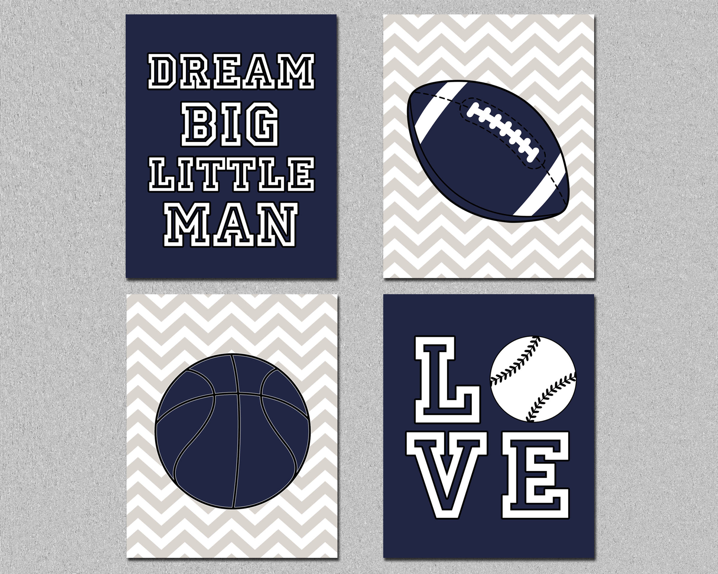 Sports Boy Nursery Printable Art Set Baseball Wall Art - Etsy