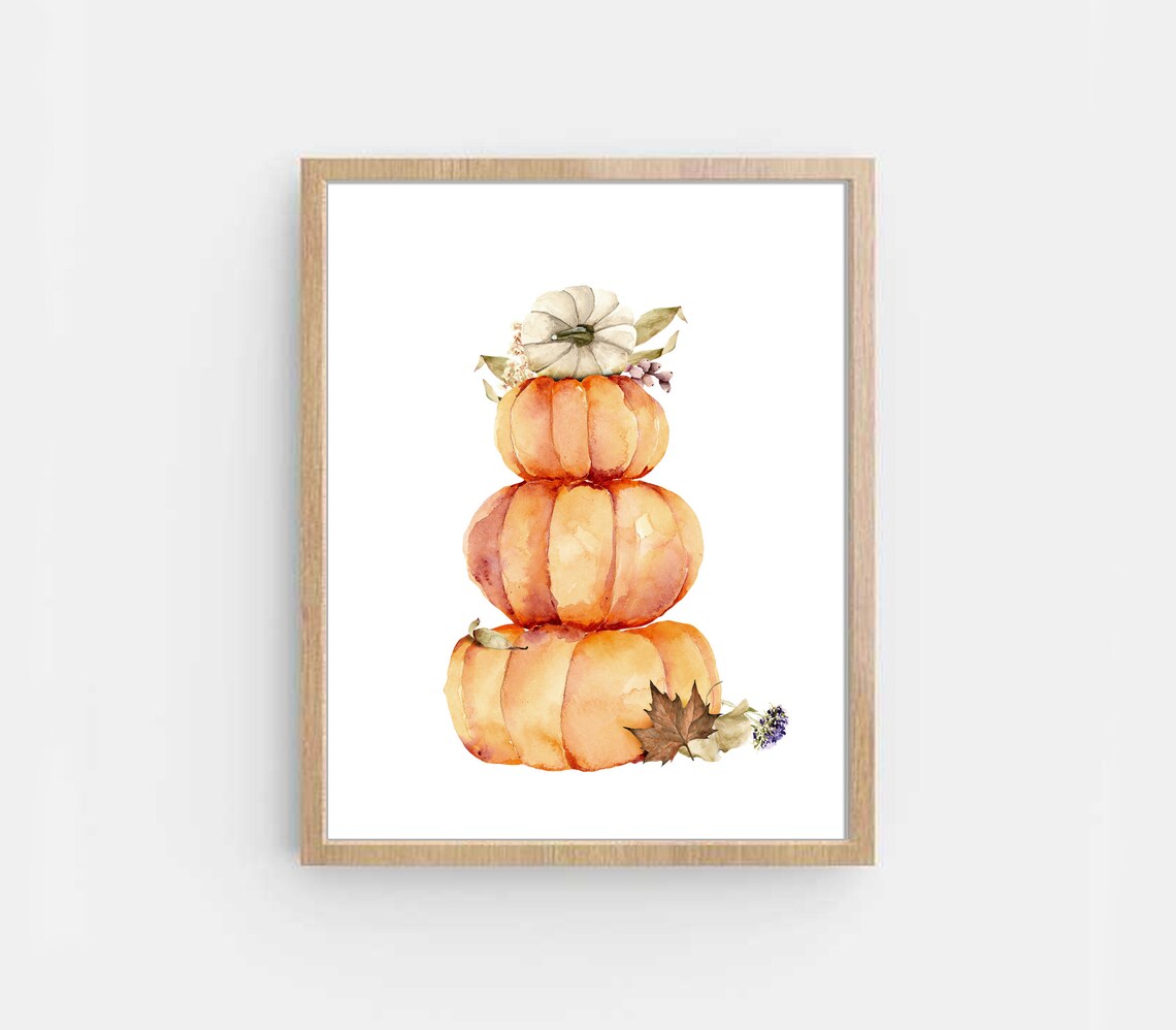 Pumpkin Printable Wall Art Pumpkin Print Rustic Fall Print - Etsy