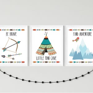 Tribal Woodland Nursery or Playroom Printable Wall Art Little - Etsy