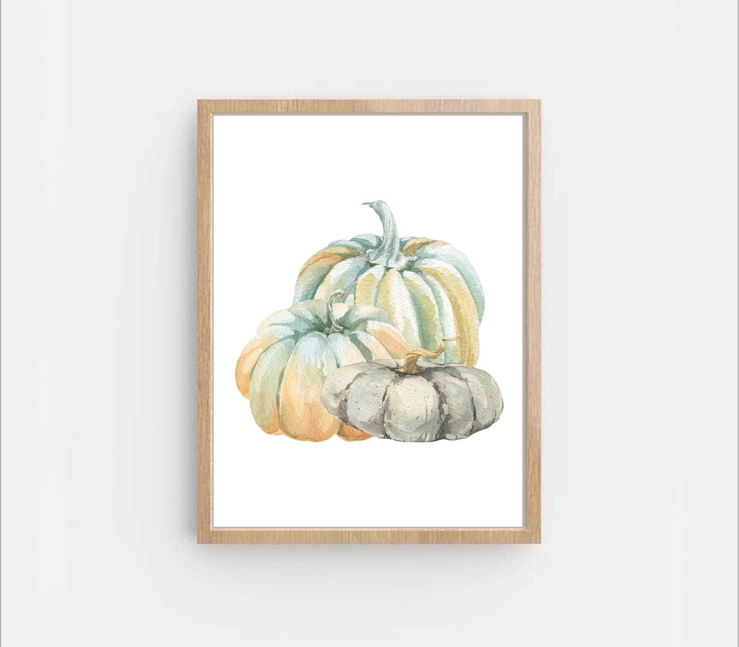 Pumpkin Printable Wall Art, Pumpkin Print, Rustic Fall Print, Pumpkin ...
