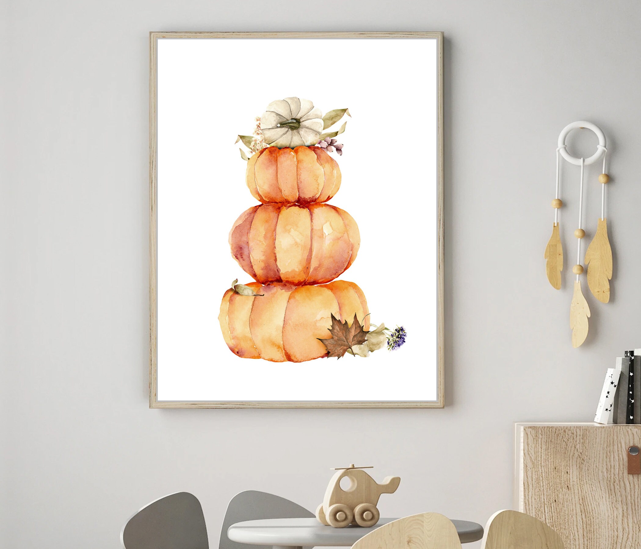 Pumpkin Printable Wall Art Pumpkin Print Rustic Fall Print - Etsy