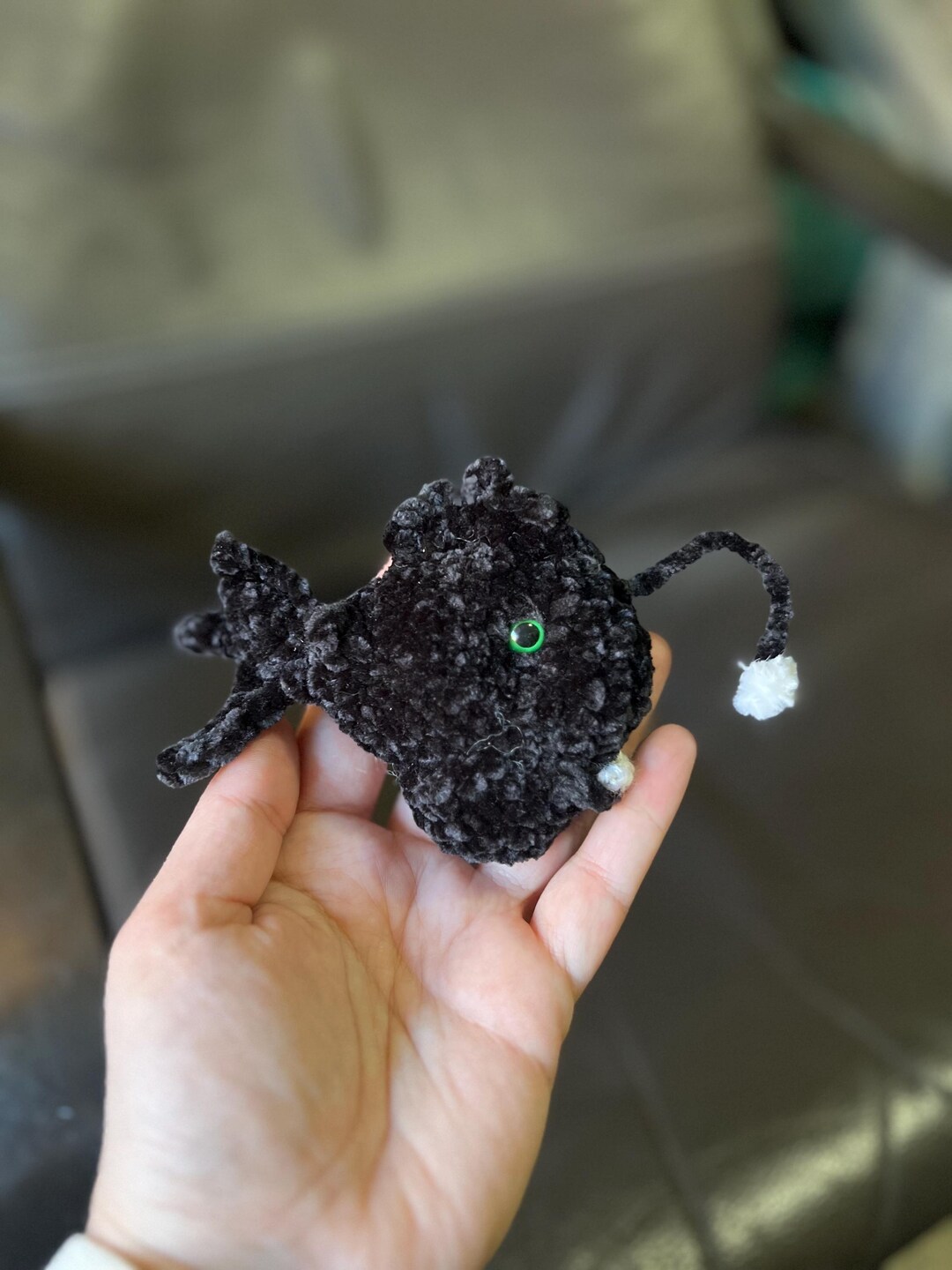 Presale Handmade Crochet Anglerfish Amigurumi – Soft Plush Deep-sea ...