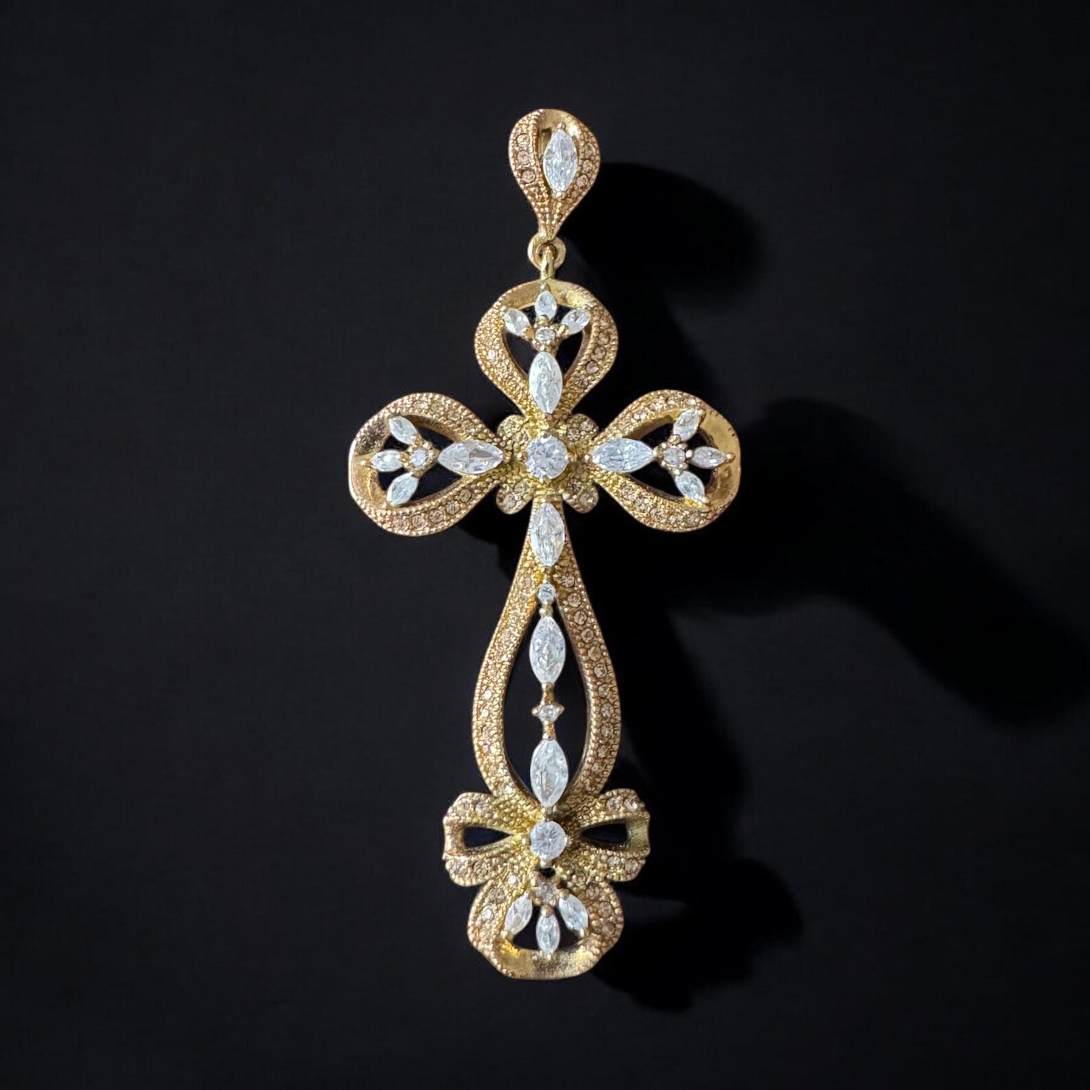 Jacquelyn Kennedy Gold-toned Cross Pendant by Camrose & Kross – Cubic ...