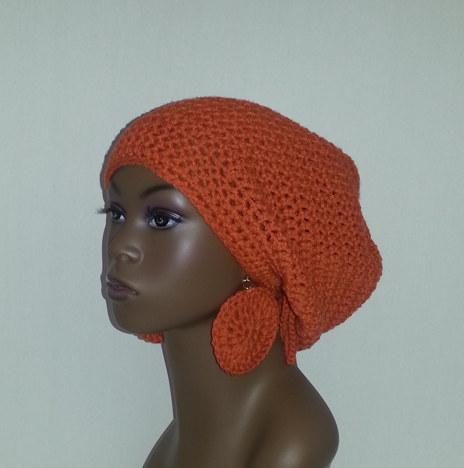 Crochet Rasta Tam With Drawstring and Optional Earrings - Etsy