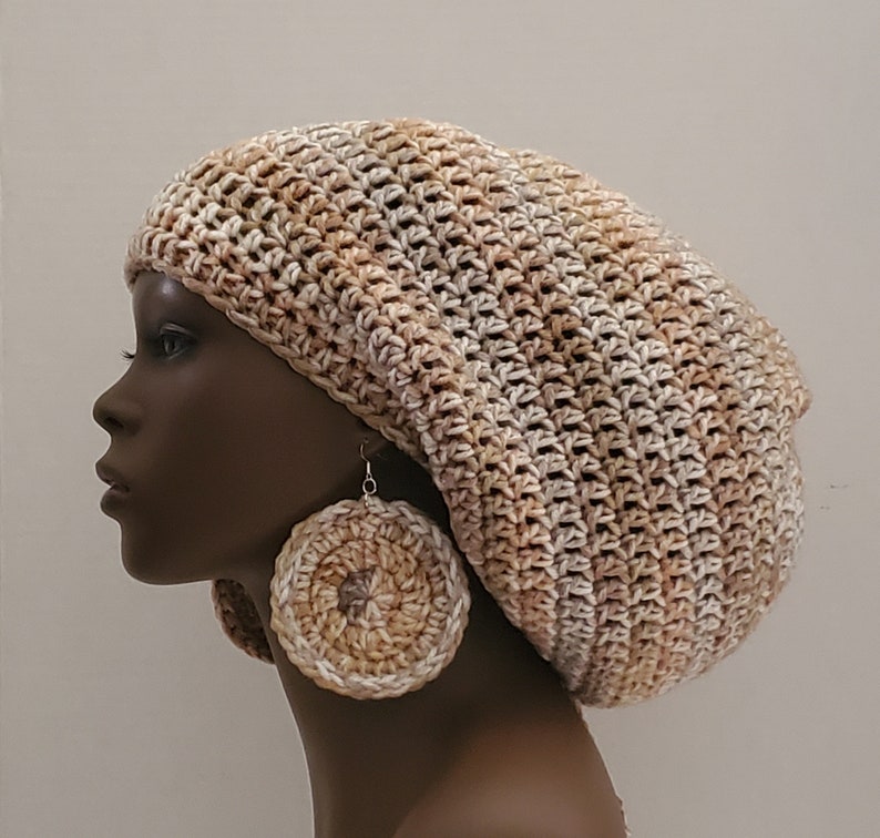 Crochet Dreadlock Tam Hat Loc Cap With Drawstring Optional - Etsy