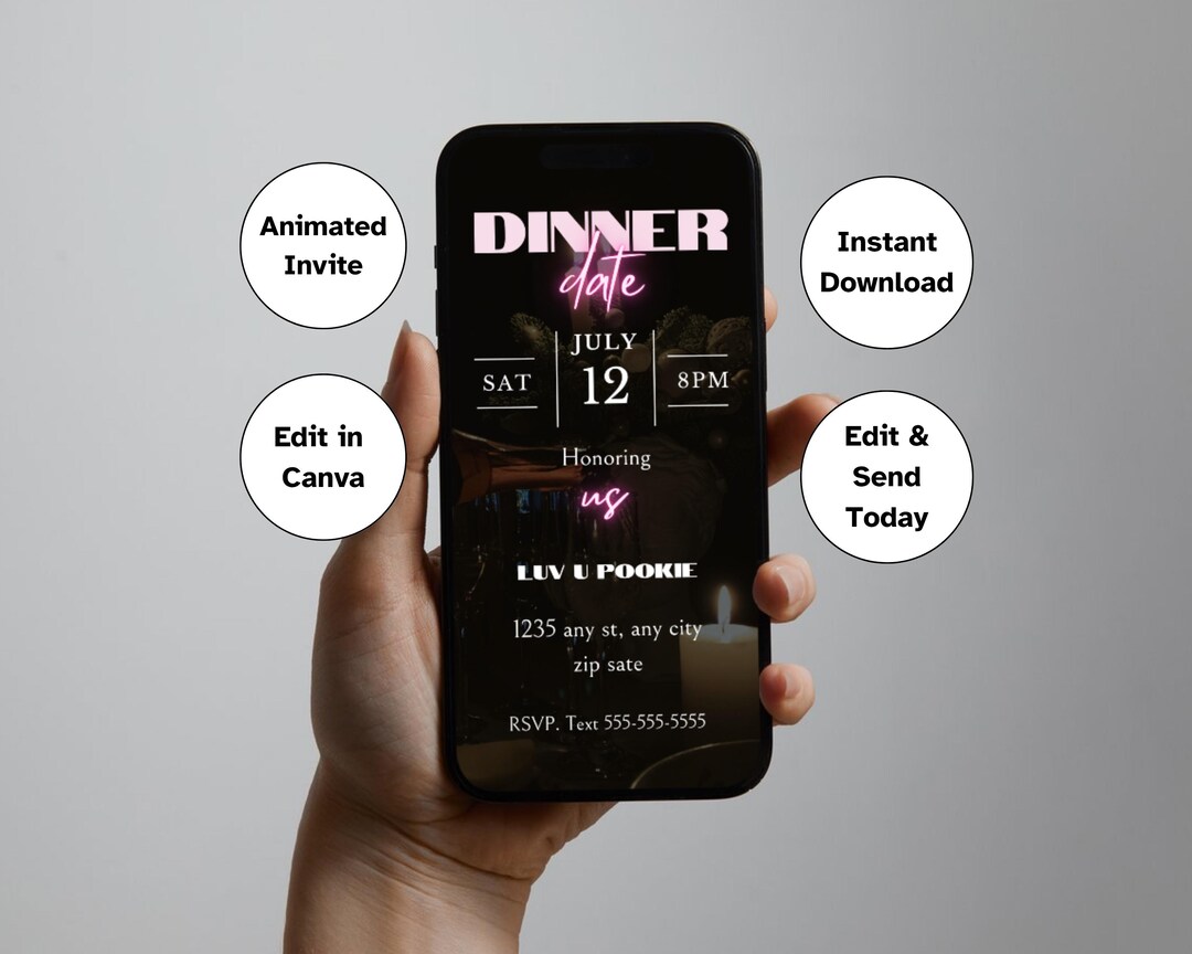 Cute Dinner Date Invitation, Date Night Invitation for Couples, Date ...
