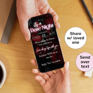 Romantic Date Night Invitation, Dinner Invitation for Couples, Date ...