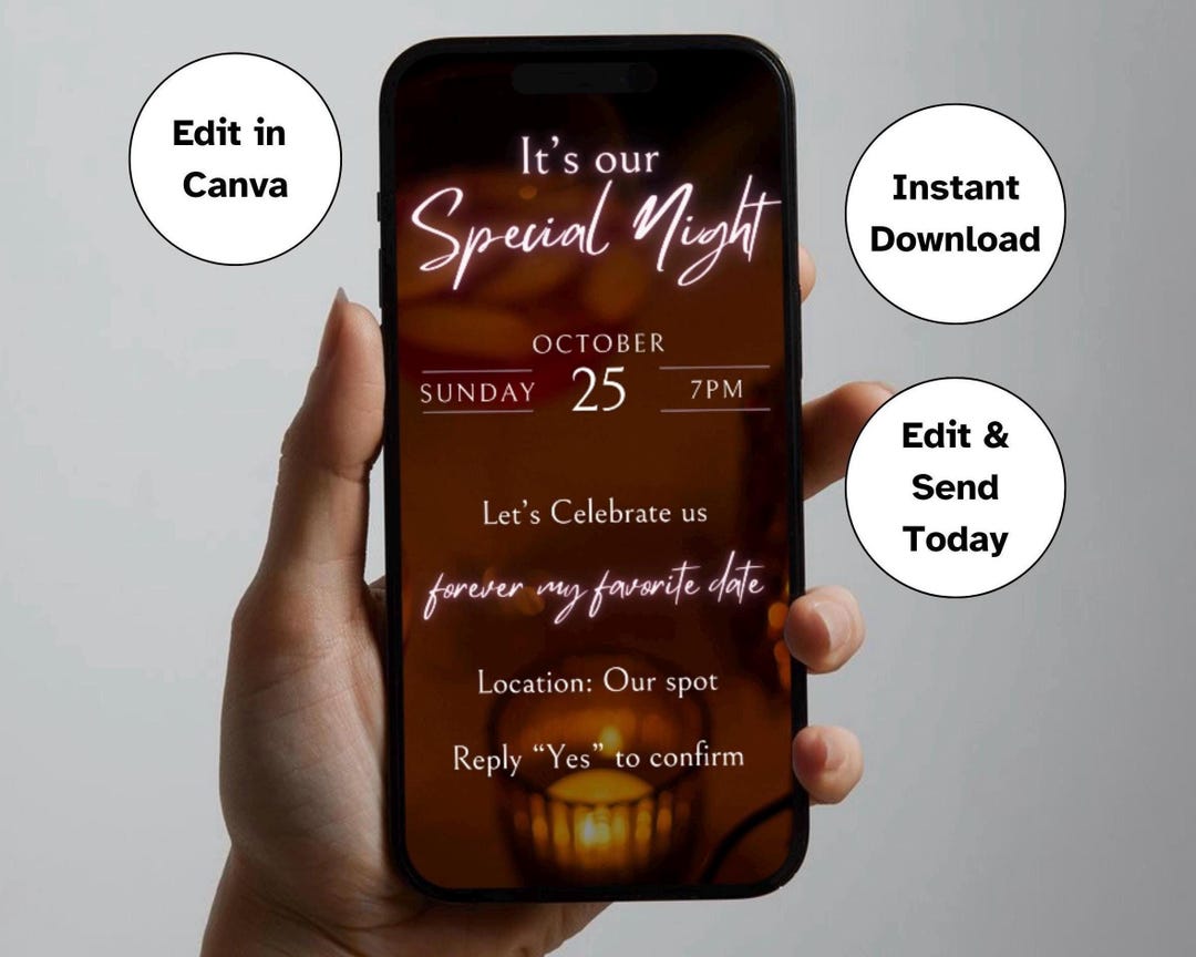 Creative Date Night Invitation for a Special Celebration for Couples ...