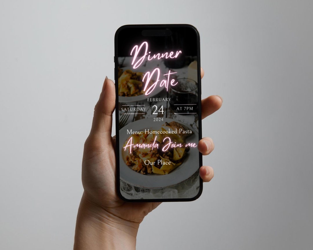 Dinner Date Invitation, at Home Dinner Date, Dinner Date Idea, Dinner ...