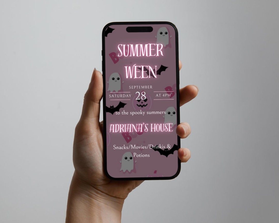 Summerween Party Invitation, Summer Halloween Party Invite, Summer ...