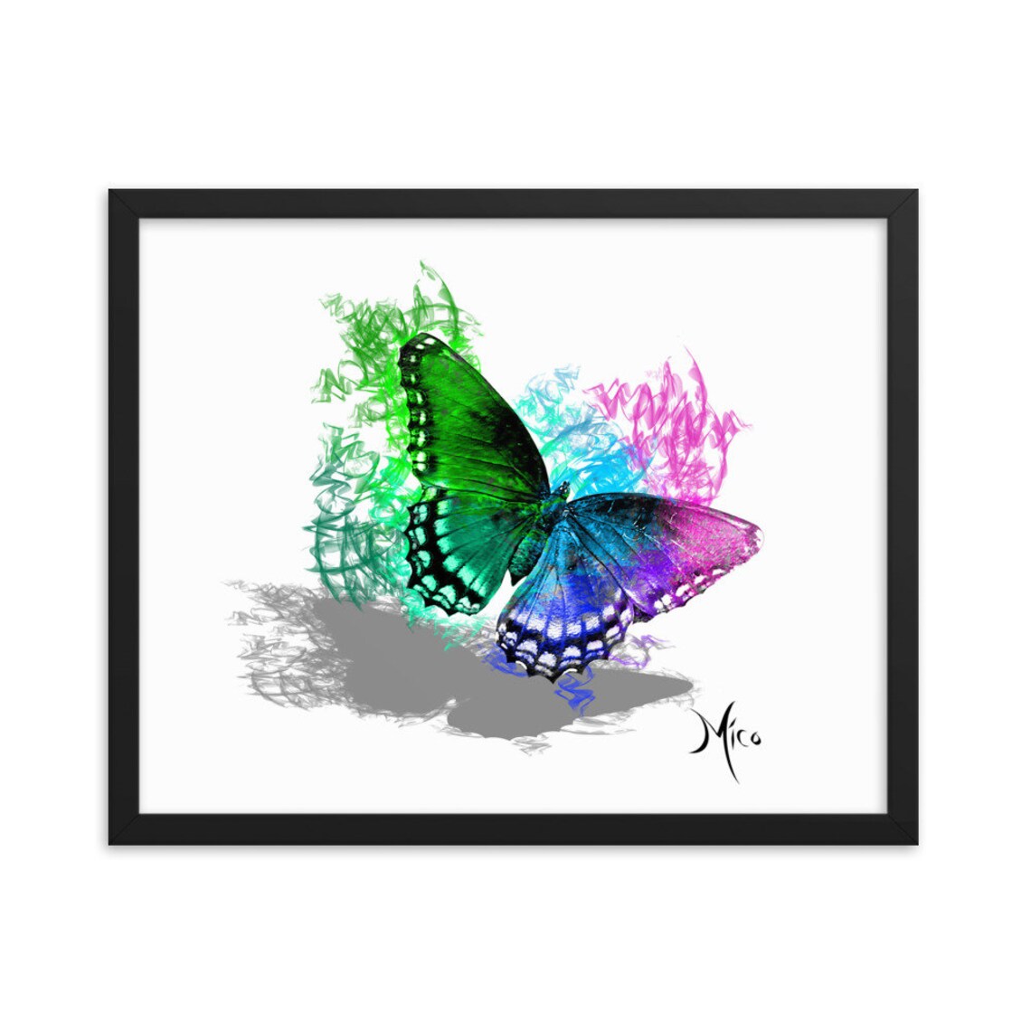 Butterfly Bursting Into Color Framed Poster - Etsy