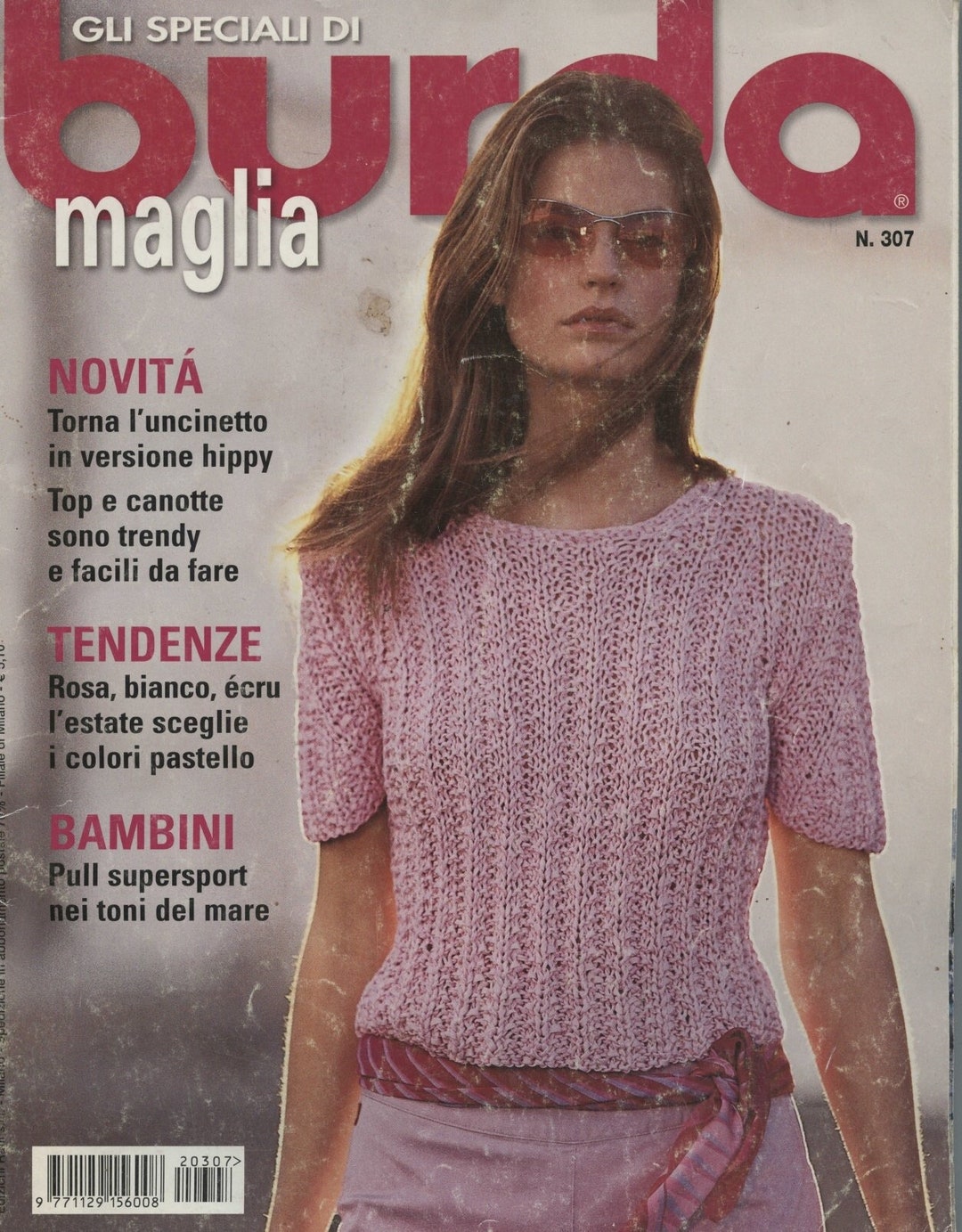 Italian 2000s Knitting Patterns: Burda Knitting 307 (special Edition ...