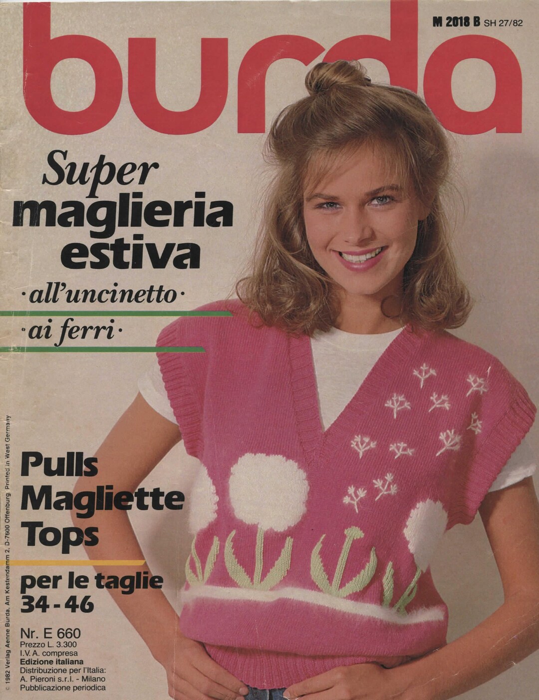 Original Italian Knitting Patterns: Burda Maglia E660 Originale 1982 ...