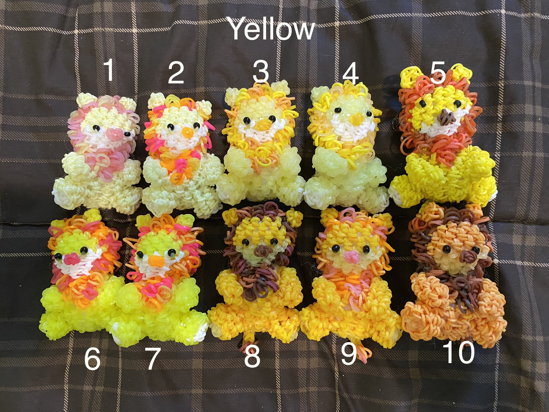 Rainbow Loom Lion/loom Band Lion - Etsy