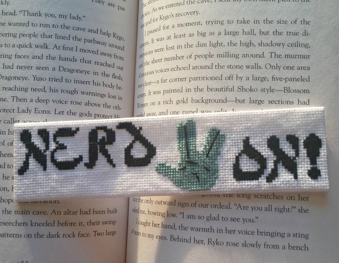 Nerd On Bookmark Pattern Bookmark Pattern Cross Stitch Pattern Alien ...