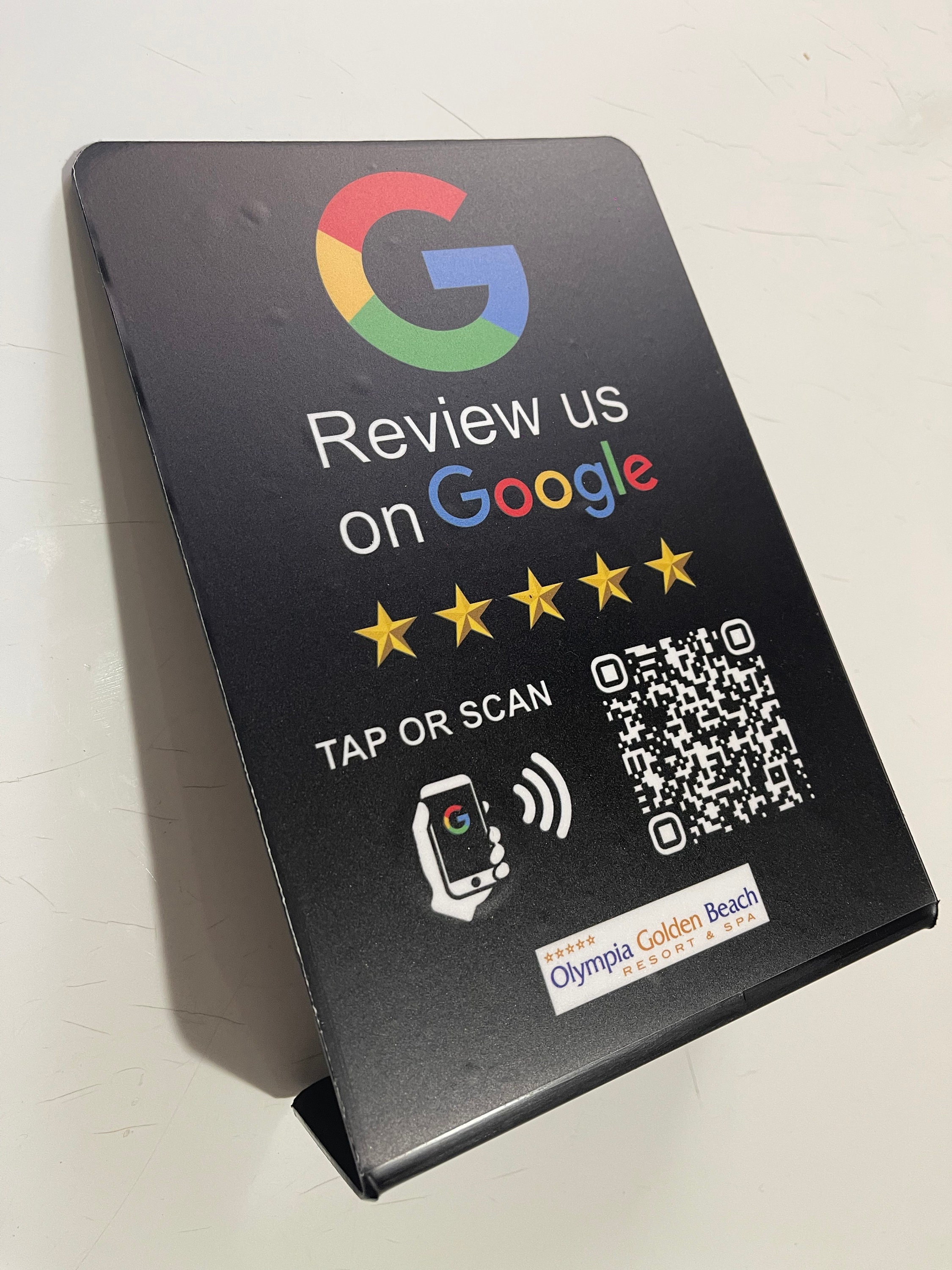 A5 Google Review Stand With Your Logo, With Nfc, Qrcode of Your Google ...