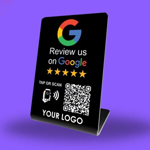 A6 Google Review Stand With Nfc of Your Business LIMITED OFFER!!! - Etsy