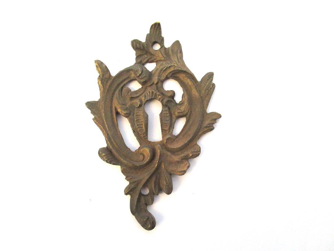 Antique French Brass Keyhole Cover, Key Hole Plate. #9C5G2BK1 - Etsy