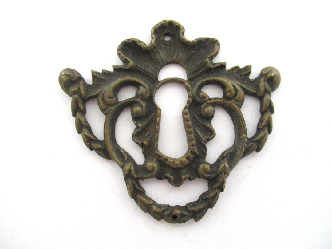 Antique Brass Escutcheon, Keyhole Cover. 7DCGAK6 - Etsy