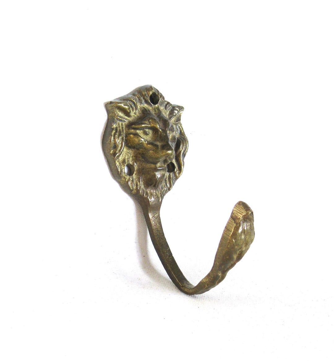 Antique Solid Brass Lion Head Cat Wall Hook / Coat Hook. #9C5G258K2 - Etsy