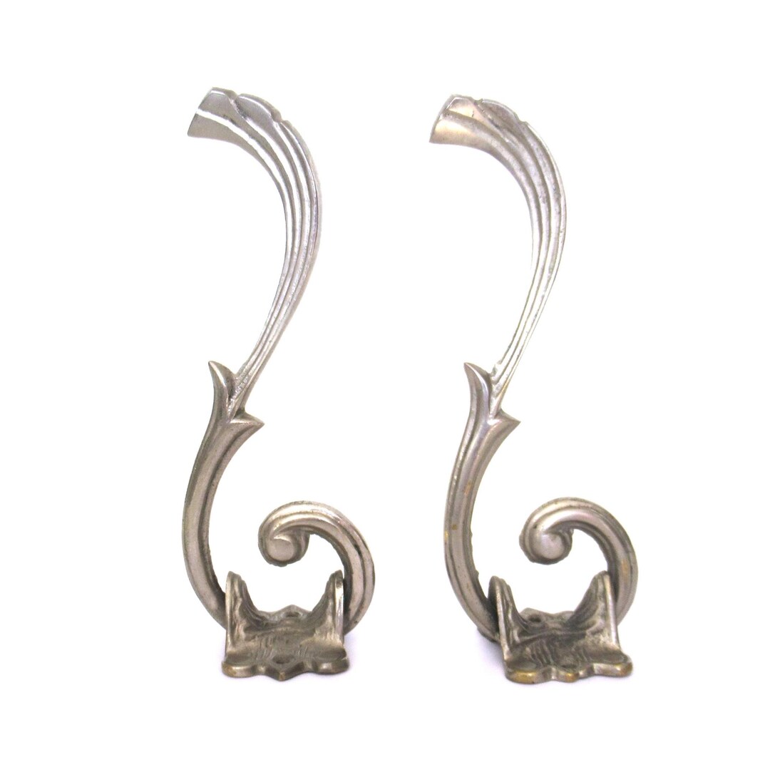 Vintage Wall Hooks Set of 2, Art Deco Coat Hooks. #9C7G210K1 - Etsy