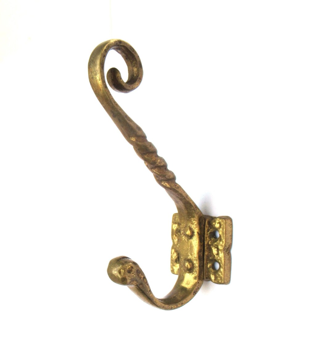 Vintage Brass Wall Hook Coat Hook. Coat Rack Supply Storage - Etsy