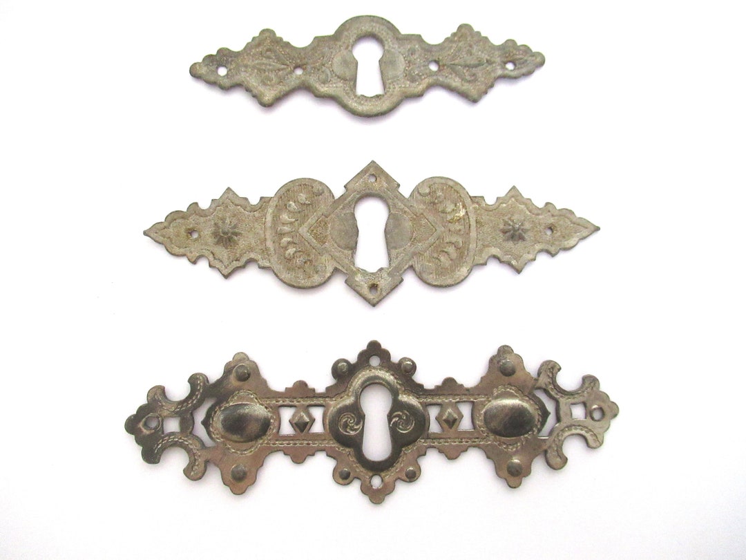 Stamped Metal Keyhole Escutcheon, Key Hole Cover, Frame, Plate, Keyhole ...