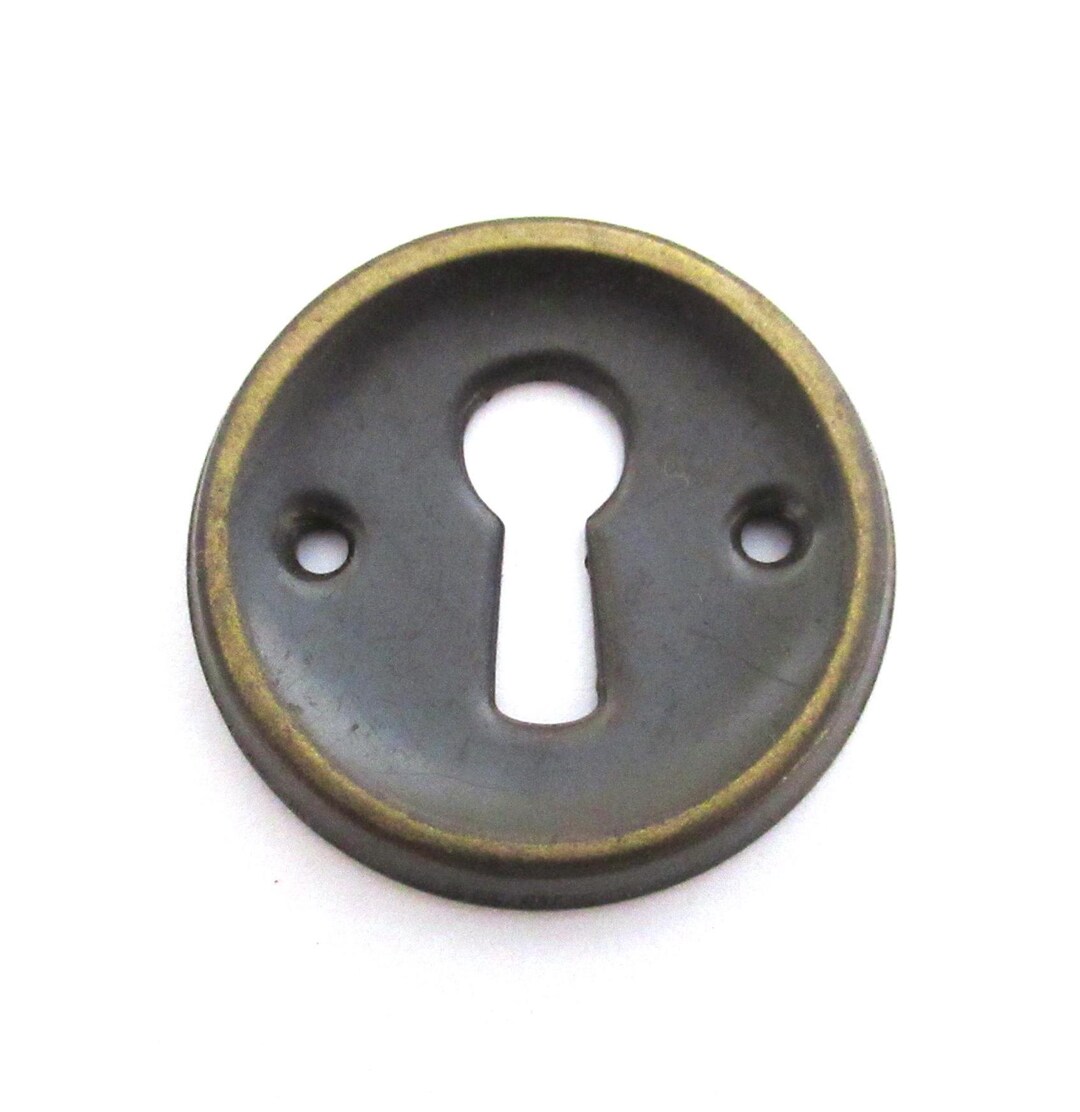 Small Round Stamped Keyhole Cover, Escutcheon, Key Hole Frame, Plate ...