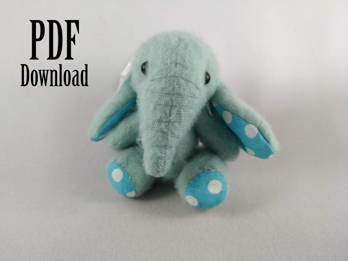 PDF Sewing Pattern - Small Elephant - Etsy