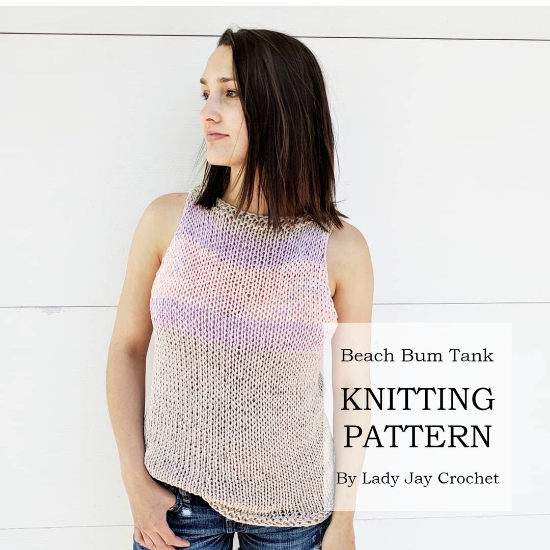PATTERN: Beach Bum Tank | Knit Top | Summer Knit Top | Beach Coverup ...